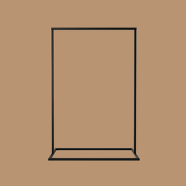 Frame Jackson - Mat sort tøjstativ med industriel, firkantet bund